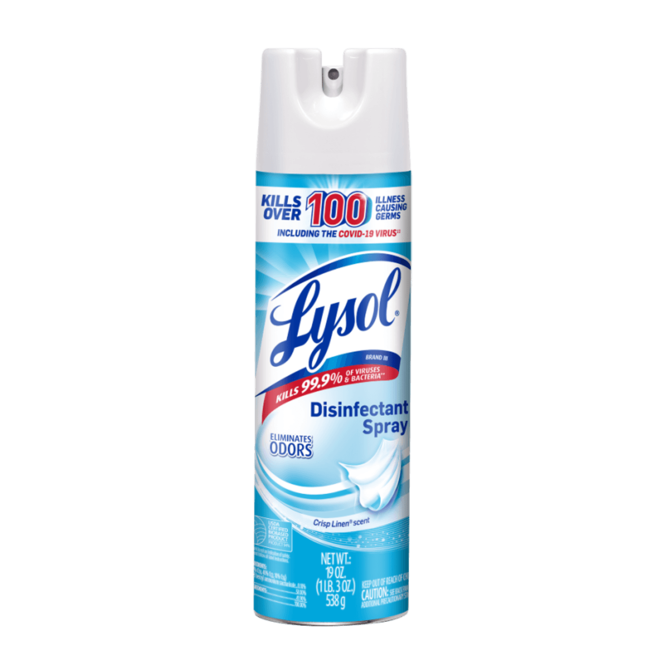 LYSOL® Disinfectant Spray - Crisp Linen® 19 oz. | Lysol US